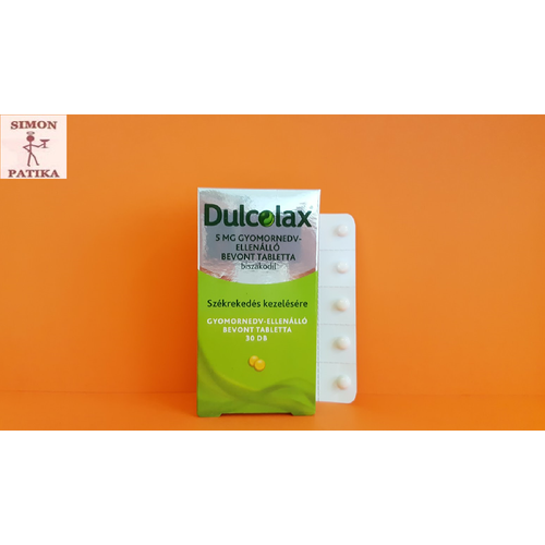 Dulcolax 5 mg gyomornedv ellenálló bevont tabletta 30db - Székrekedés ...