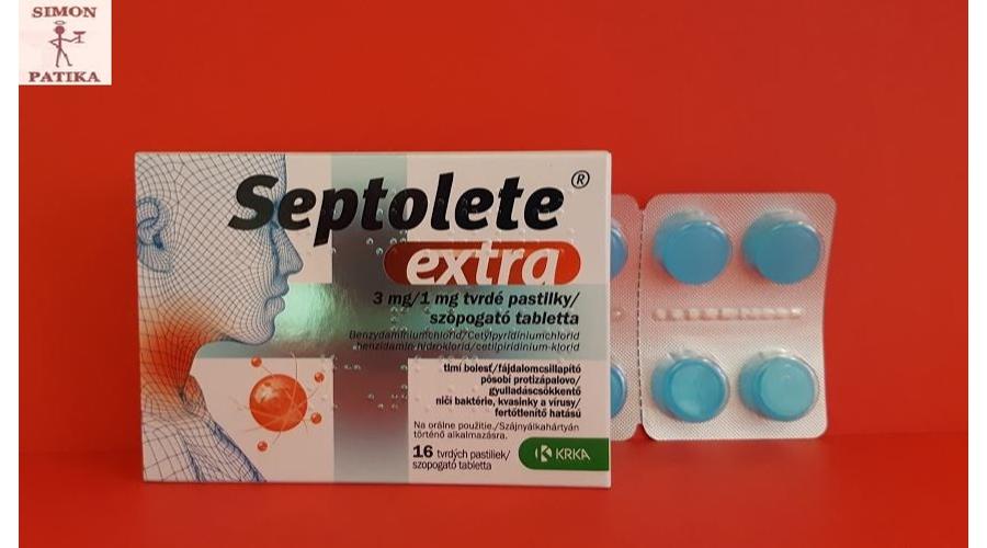 Septolete Extra 3 mg/1 mg szopogató tabletta 16db - Simon Webpatika