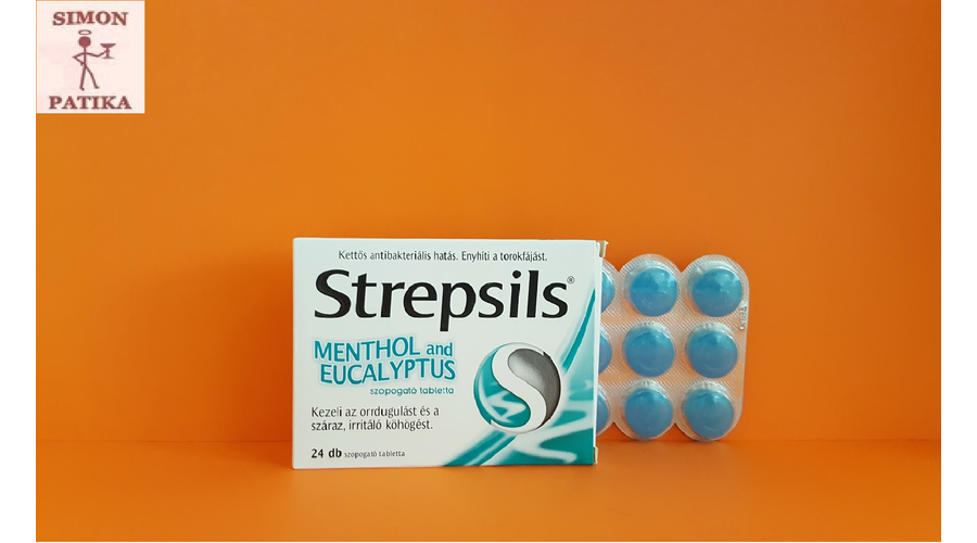 Strepsils Menthol and eucalyptus szopogató tabl. - Simon Webpatika
