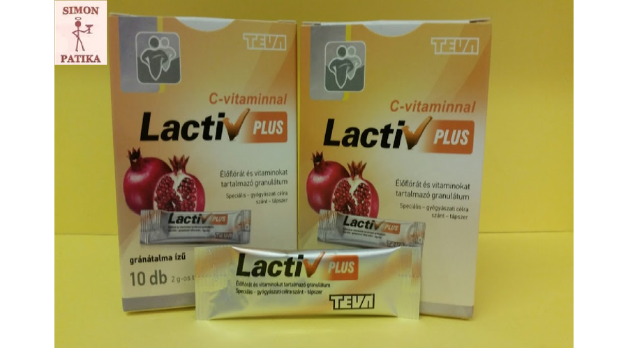 Lactiv Plusz élőflóra granulátum gránátalma 10db - Simon Webpatika