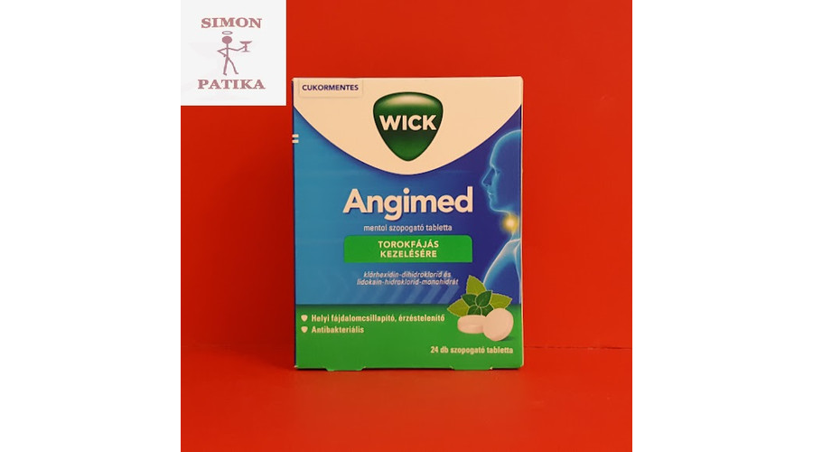 Wick Angimed Mentol szopogató tabletta 24db - Simon Webpatika