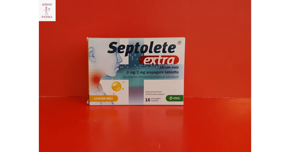 Septolete Extra 3 mg/1 mg szopogató tabletta Citrom-Méz - Simon Webpatika