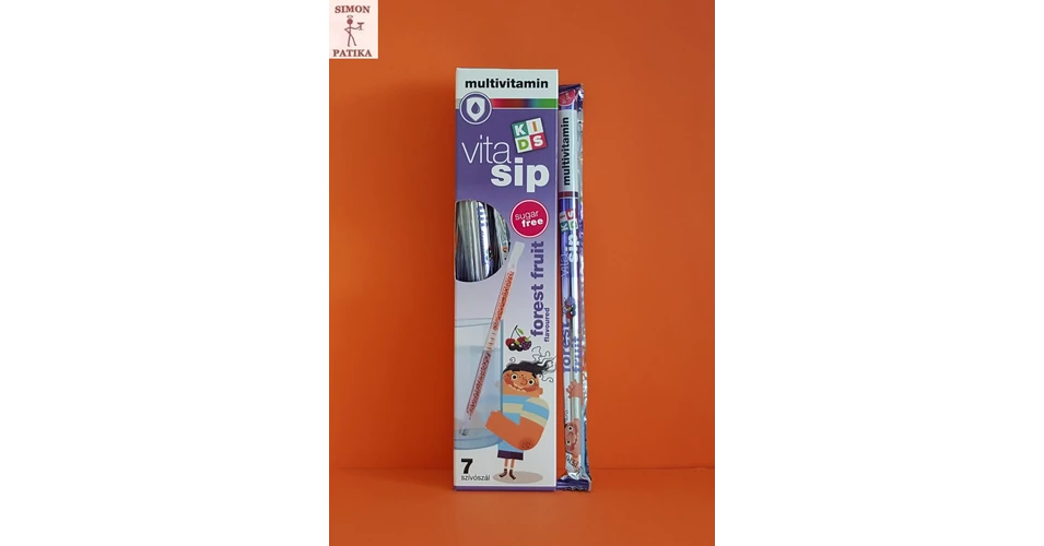 Vitasip Kids Multivitamin Erdei gyümölcsös szívószál 7db - Simon Webpatika