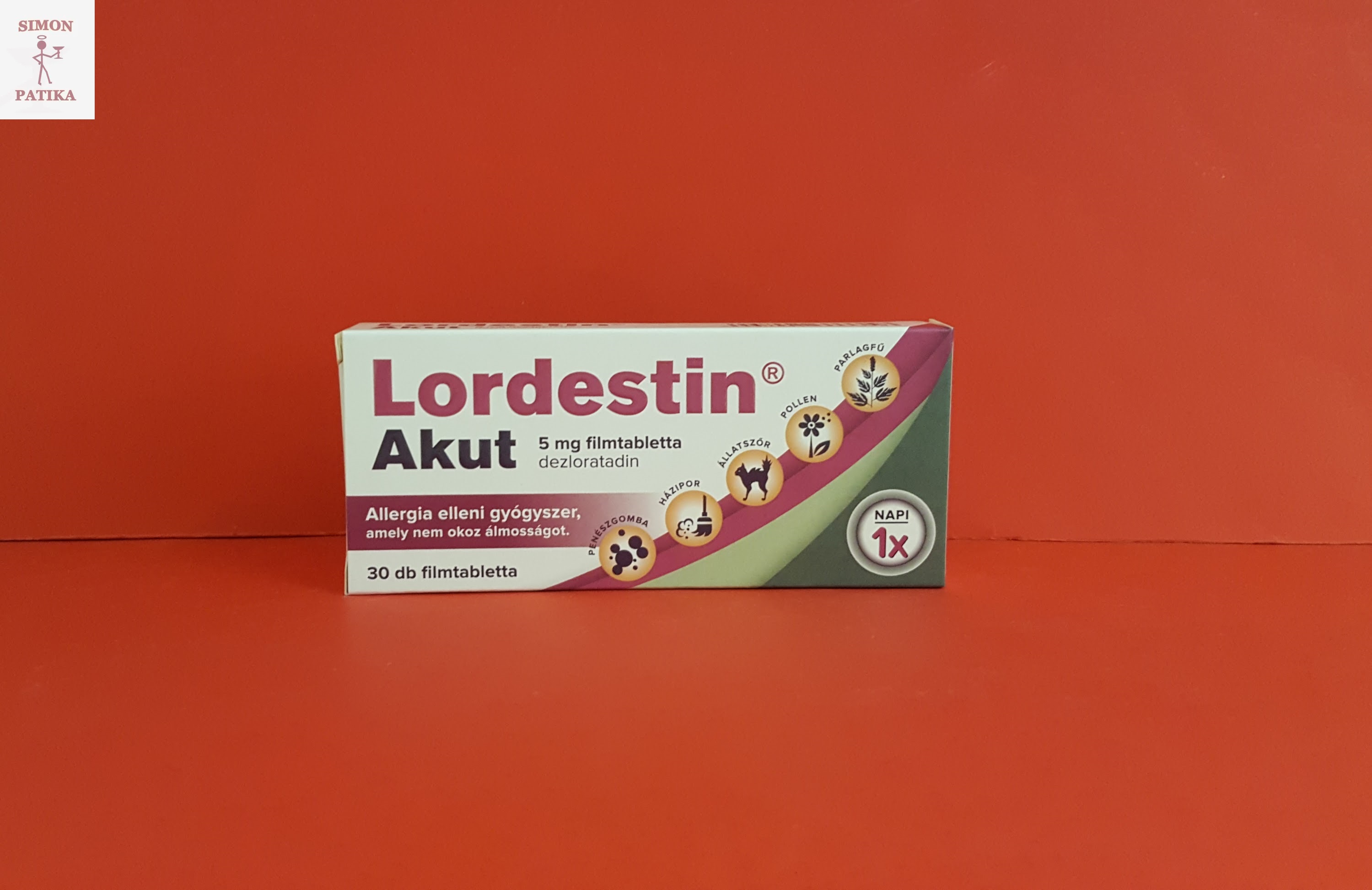 Lordestin Akut 5 mg filmtabletta 30db - Simon Webpatika